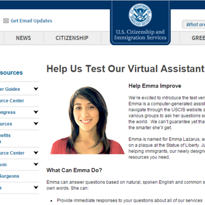 Emma, USCIS' New Virtual Assistant, Can Soon Answer Your Visa Questions ...