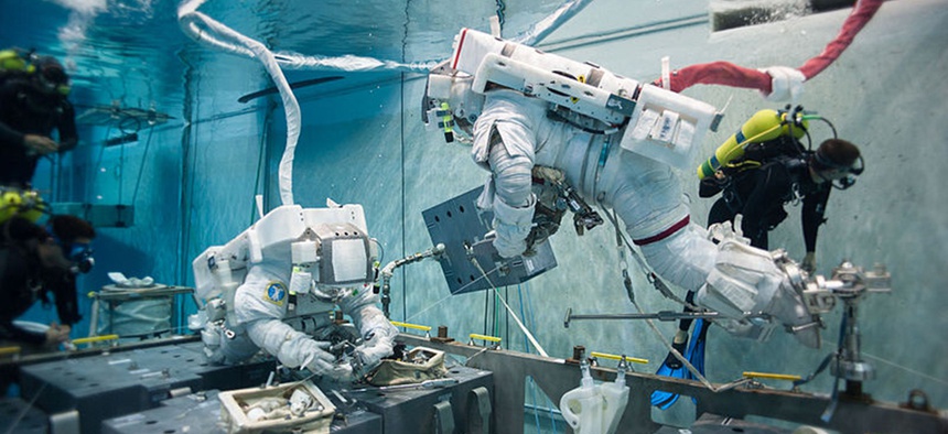 360 Video: Watch NASA Astronauts Train for a Spacewalk Underwater - Nextgov